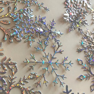 Die Cuts Snowflakes Winter Intricate 16 Pieces Holographic - Etsy