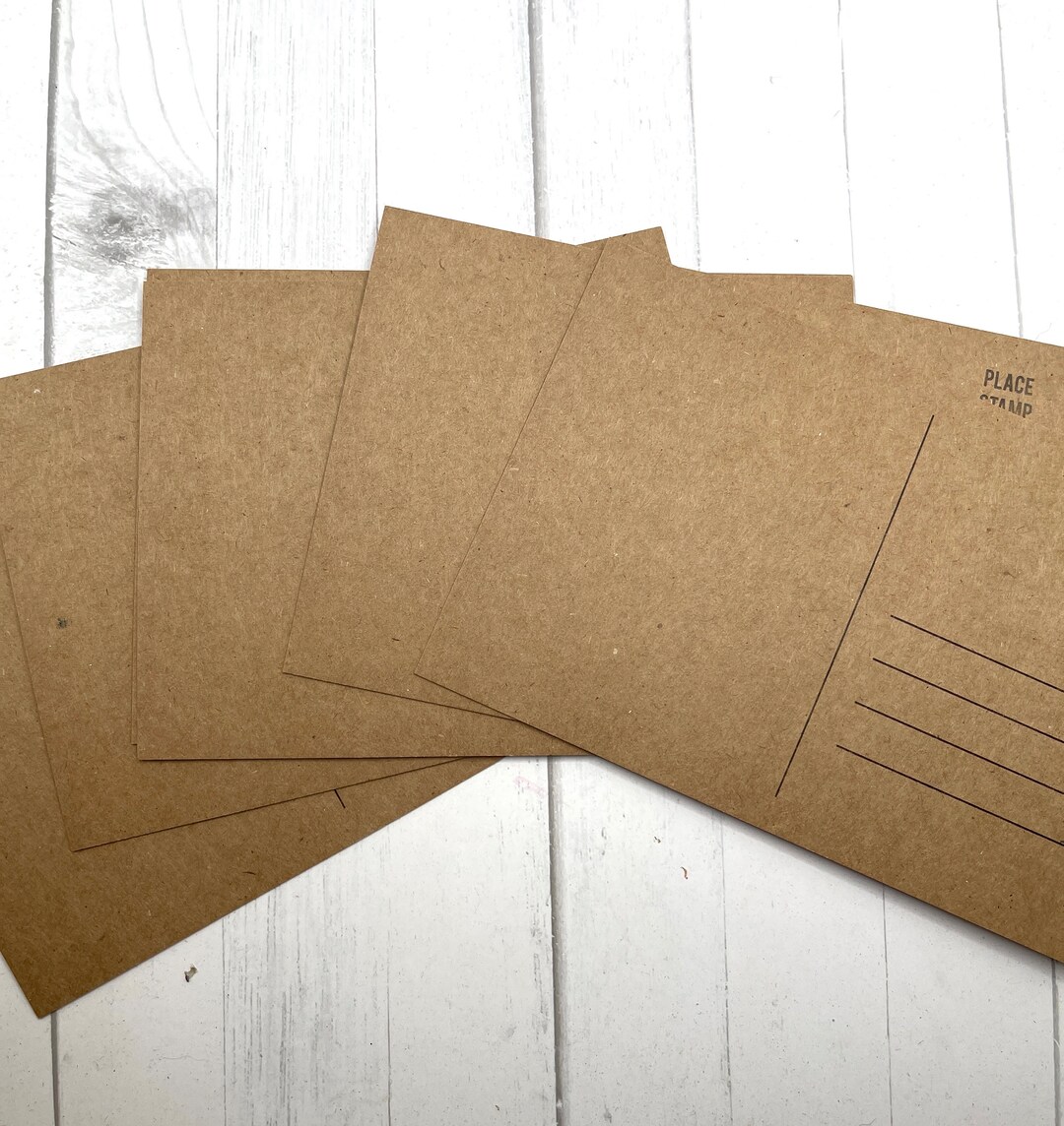 Kraft Postcard Blanks Postcards for Journals Blank Postcards Bulk Brown ...