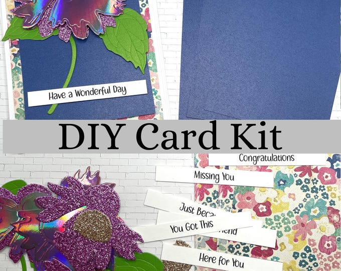 DIY All Occasion Card Kit 4 Cards Make Your Own Flower Greeting Cards ...
