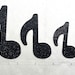Die Cuts Music Notes 24 Pieces Mirror Glitter Cardstock Musical Die ...