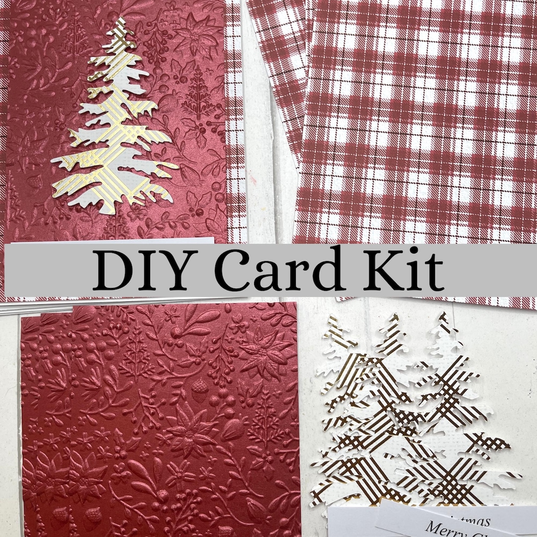 DIY Christmas Card Kit 4 Cards Make Your Own Holiday Greeting Cards ...