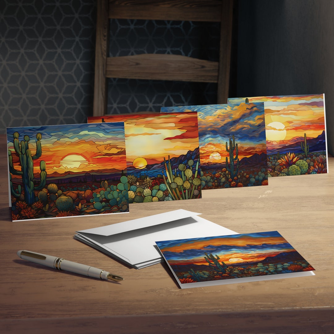 Painted Desert Sunset Notecards 5 Pack - Etsy