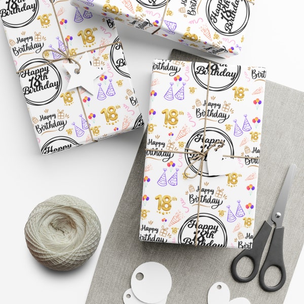 18th Wrapping Paper - Etsy