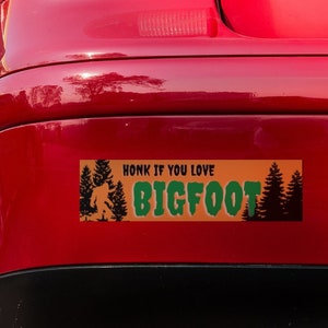 Bigfoot Bumper Sticker Gen Z, Funny Sasquatch Bumper Sticker, Cursed ...