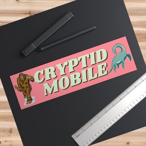 Cryptid Mobile Bumper Sticker Bigfoot, Funny Bigfoot Car Decal, Loch ...
