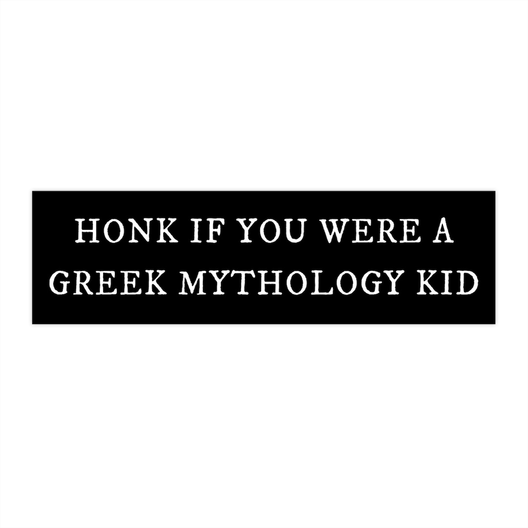 Greek Mythology Kid Bumper Sticker Funny, Weird Car Sticker Decals for ...