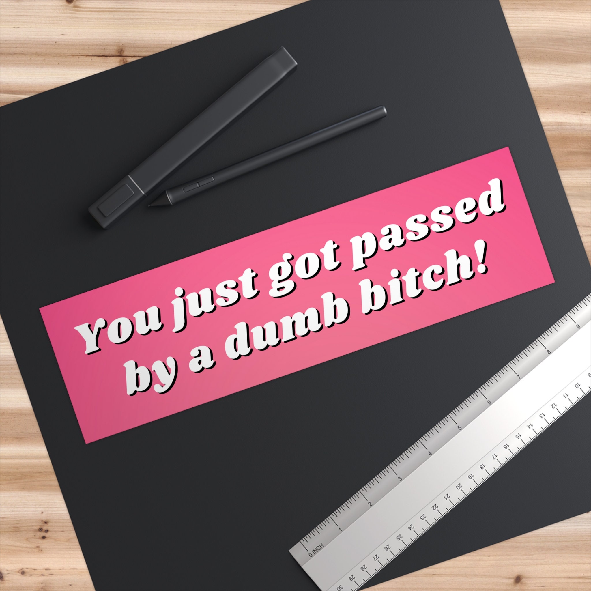 Dumb Bitch Bumper Sticker Gen Z Funny Car Sticker Decals Etsy