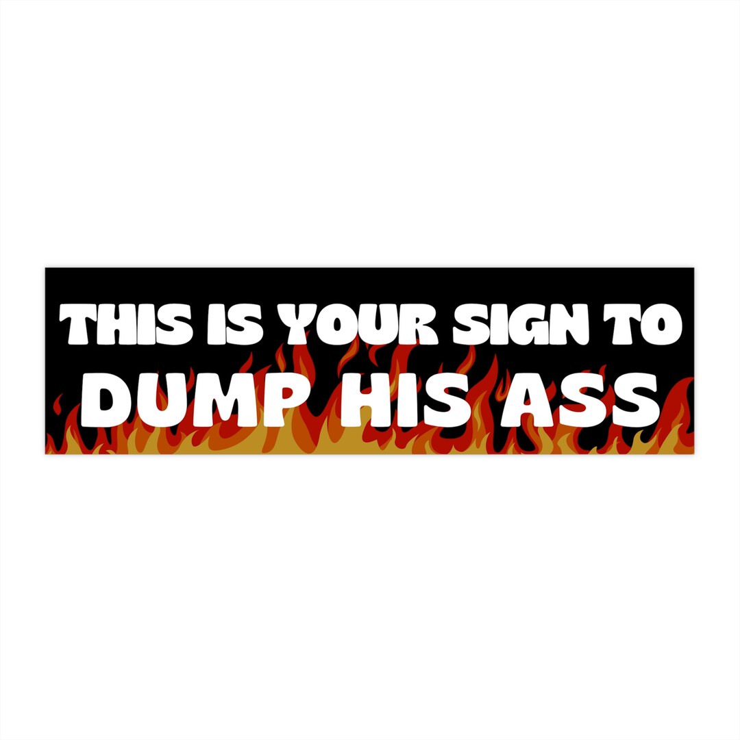 Dump His Ass Bumper Sticker Gen Z, Funny Car Sticker Decal, Hit Me ...