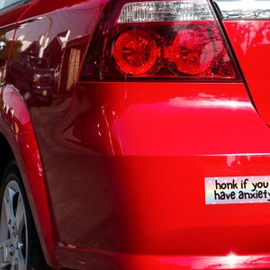 Anxiety Bumper Sticker, Girly Bumper Sticker , Gen Z Funny Bumper ...