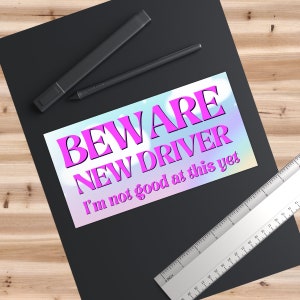 New Driver Funny Bumper Stickers Gen Z, Gifts for Students or Friends ...