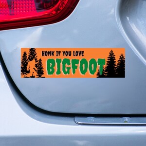 Bigfoot Bumper Sticker Gen Z, Funny Sasquatch Bumper Sticker, Cursed ...