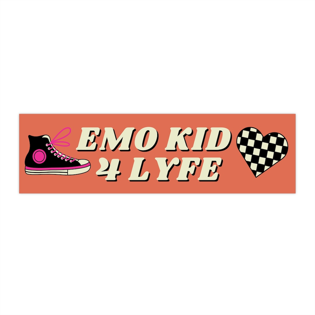 Emo Kid Bumper Sticker, Funny Bumper Stickers Y2k, 90s Kid Car Decal ...