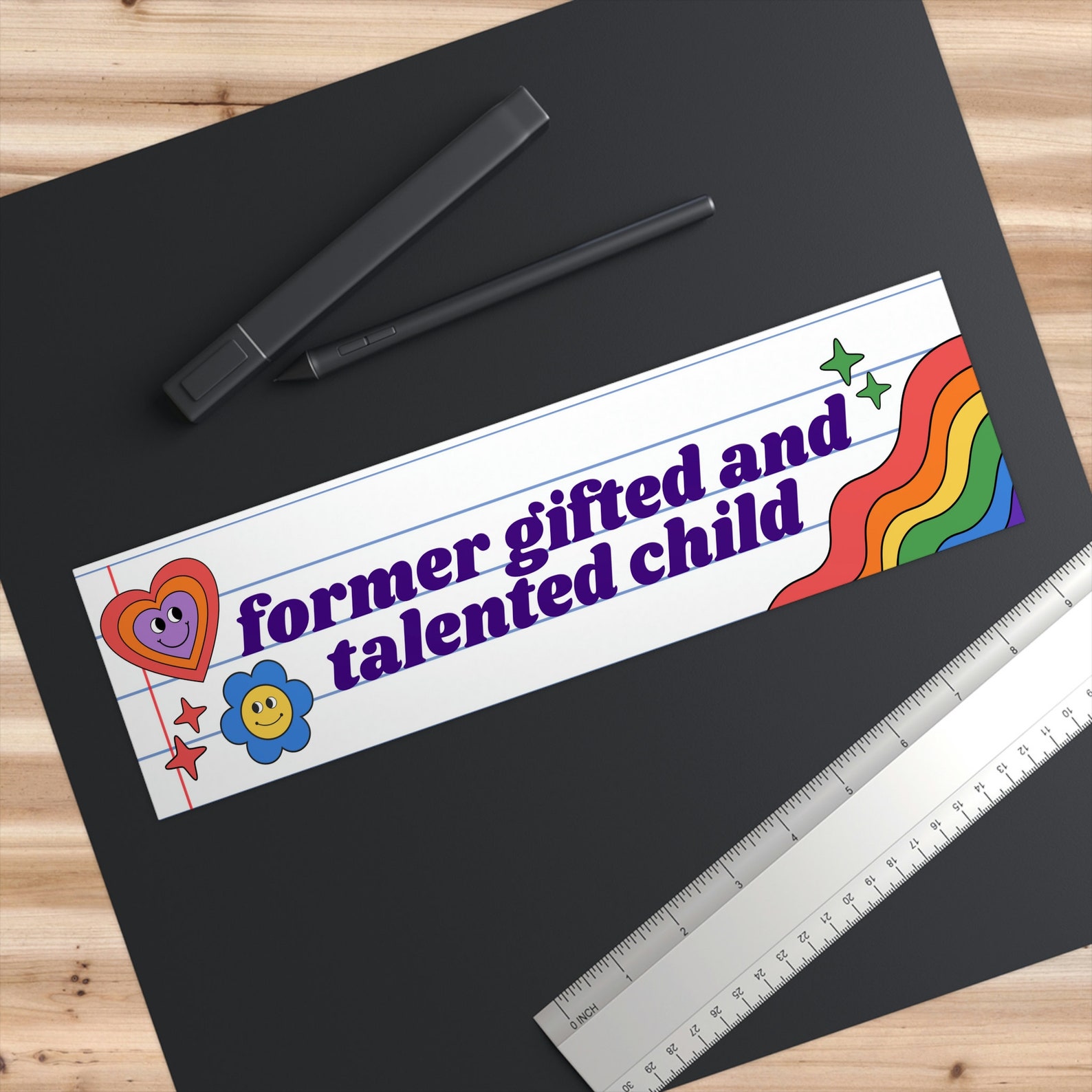 Former Gifted and Talented Child Bumper Sticker, Funny Y2K Car Decal - Etsy