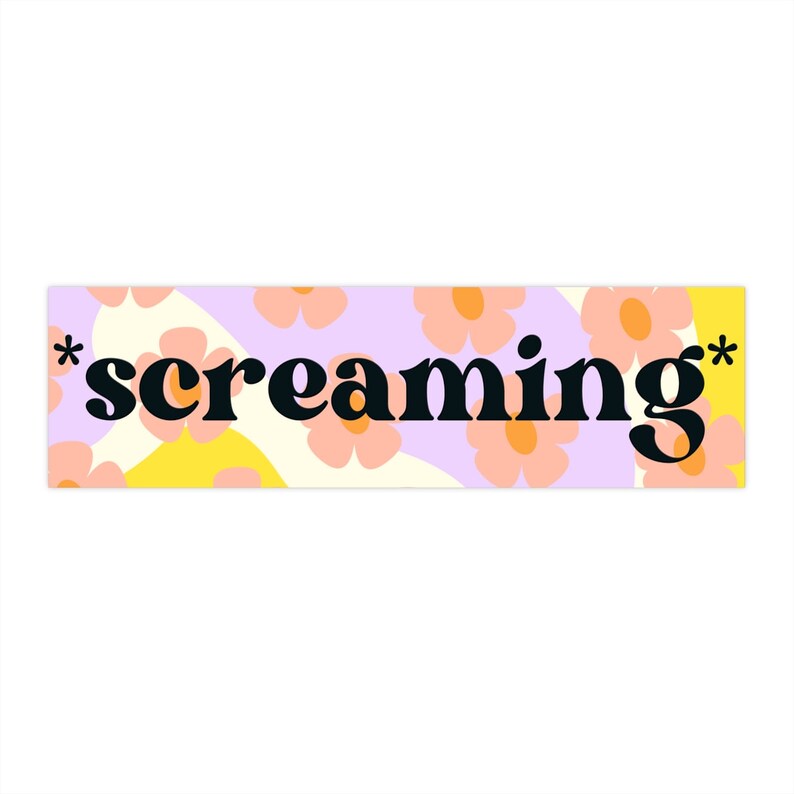 Screaming Funny Bumper Sticker Gen Z Meme Car Decal Gifts - Etsy