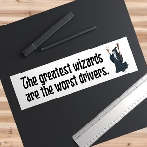 Funny Wizard Bumper Sticker, TTRPG Meme, Bad Driver Vinyl Decal - Etsy