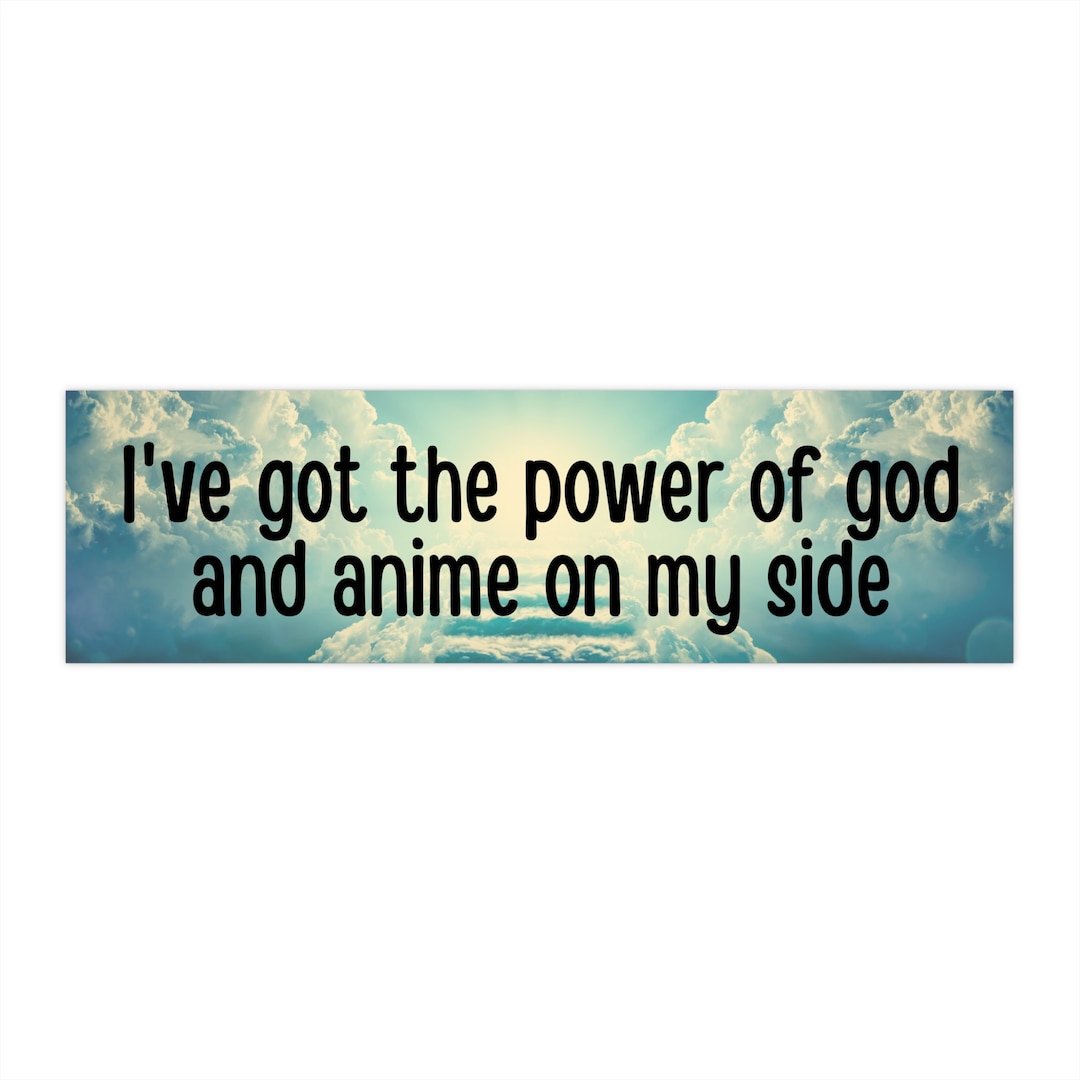 Power of God Bumper Sticker, Cursed Meme Bumper Stickers, Funny Car ...