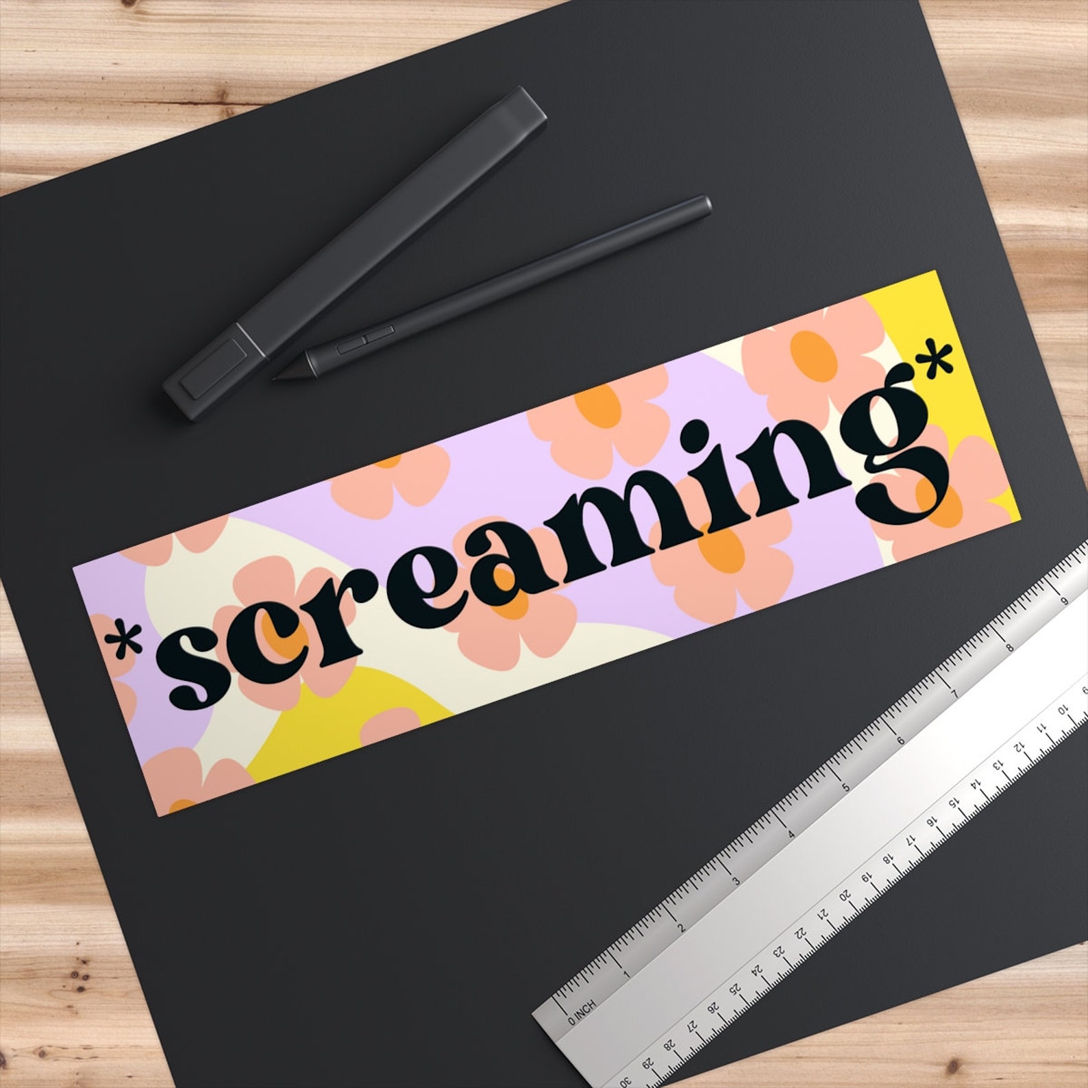 Screaming Funny Bumper Sticker Gen Z Meme Car Decal Gifts - Etsy