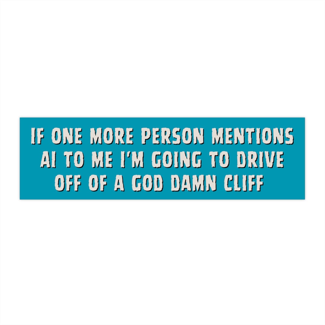 Drive off a Cliff Bumper Sticker Funny, Cute Car Sticker Decals, Cursed ...