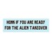 Aliens Bumper Sticker, UFO Car Decal, Cute Alien Car Sticker, Cryptid ...