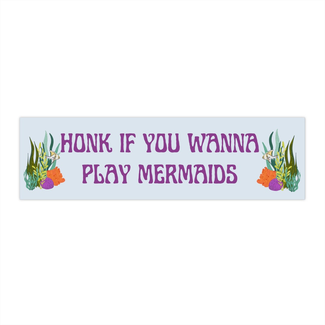 Mermaid Bumper Sticker, Funny Car Deals, Mermaid Stickers - Etsy