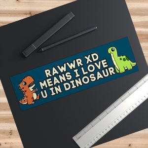 RAWRR Emo Kid Bumper Sticker, Funny Bumper Stickers Y2k, 90s Kid Car ...