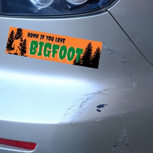 Bigfoot Bumper Sticker Gen Z, Funny Sasquatch Bumper Sticker, Cursed ...