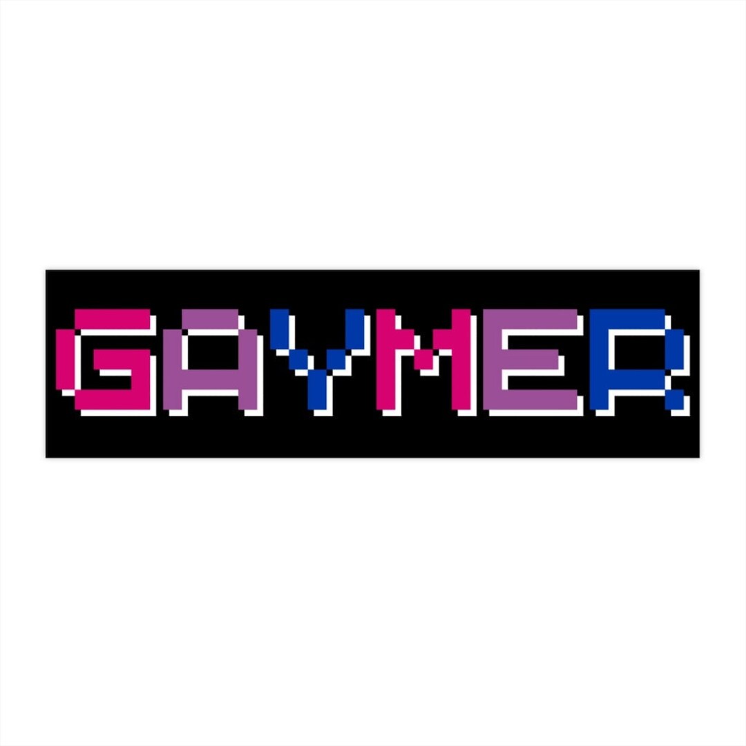 Bi Pride Gamer Bumper Sticker, Bisexual Flag Car Decal - Etsy
