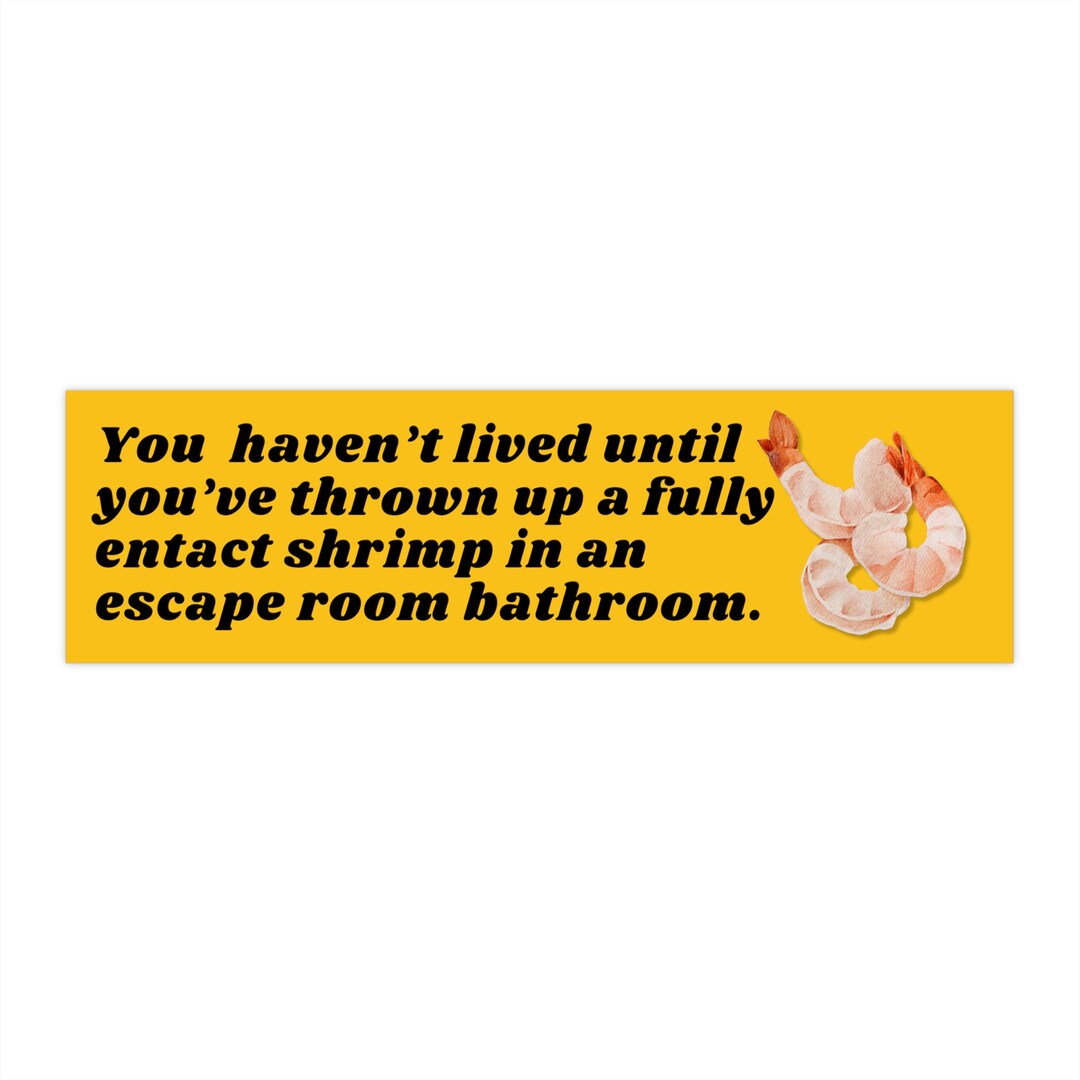 Cursed Shrimp Bumper Sticker, Funny Car Decal - Etsy Canada