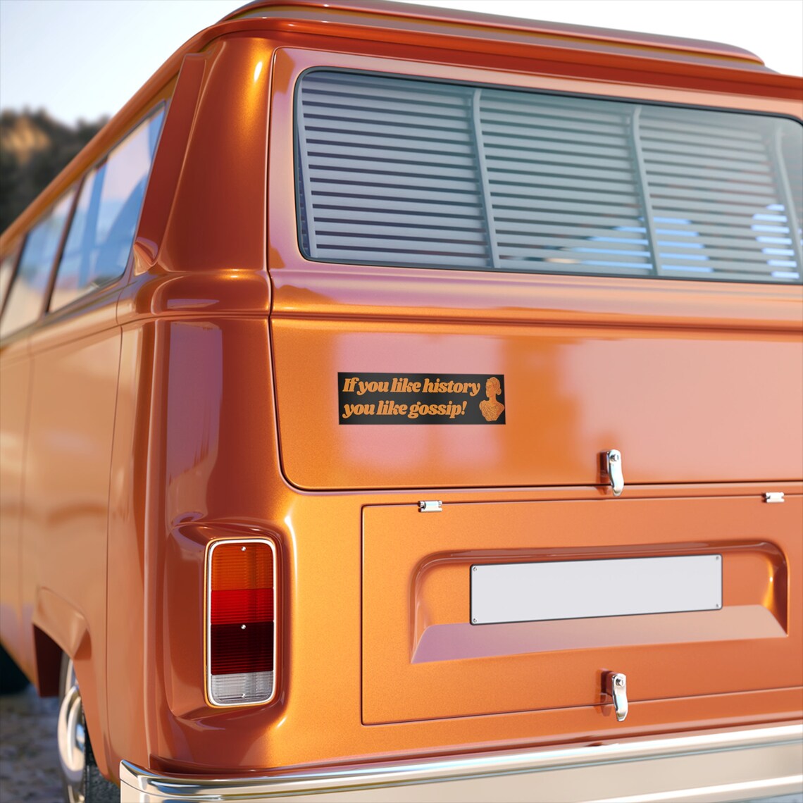 History & Gossip Bumper Sticker, Funny Car Decal - Etsy
