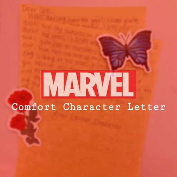Marvel Character Letter Comfort Character Letter | Etsy
