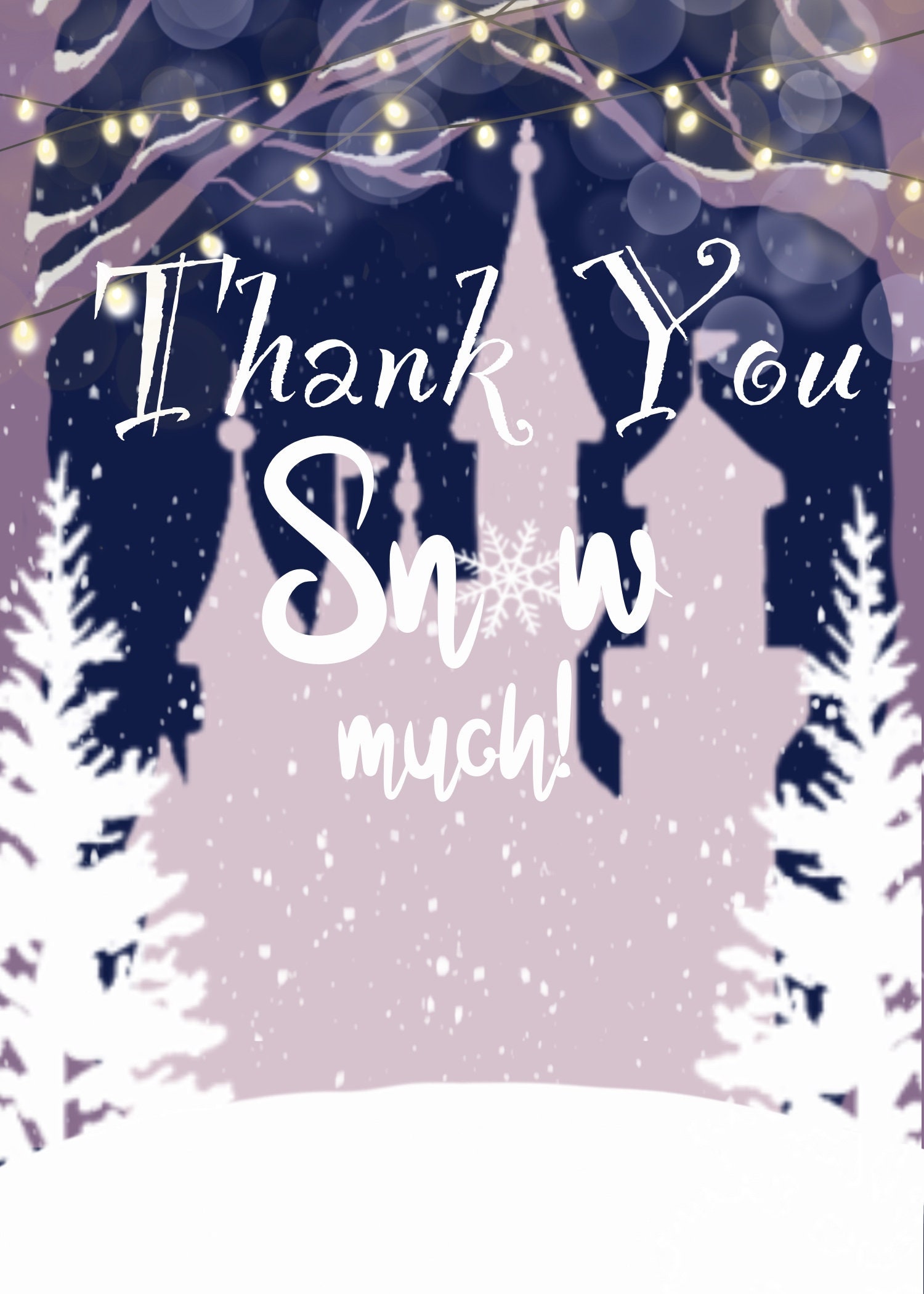 Winter Scene Thank You Cards