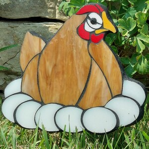 Mosaic Chicken With Eggs Yard Art - Etsy