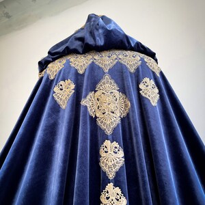 Сape Halloween Velvet Cloak Hooded Cloak Halloween Clothes Long Cape ...