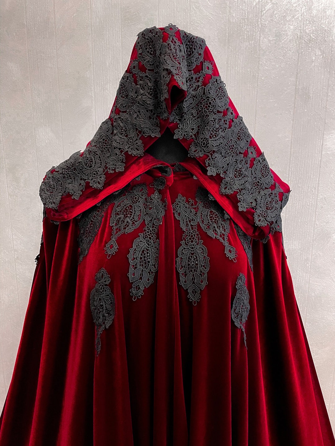Cape Halloween Velvet Cloak Theater Cloak Hooded Cloak Halloween ...