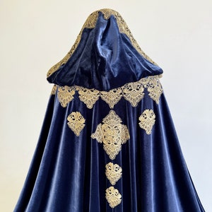 Сape Halloween Velvet Cloak Hooded Cloak Halloween Clothes Long Cape ...