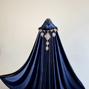 Сape Halloween Velvet Cloak Hooded Cloak Halloween Clothes Long Cape ...