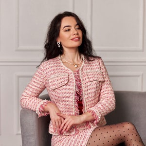 Style Suit Tweed Suit Women Business Suit Set Tailored Suit Tweed ...