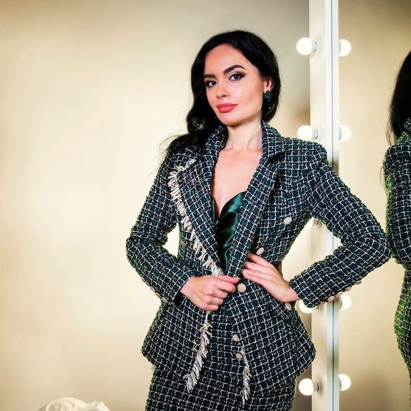 Two Piece Tweed Set - Etsy