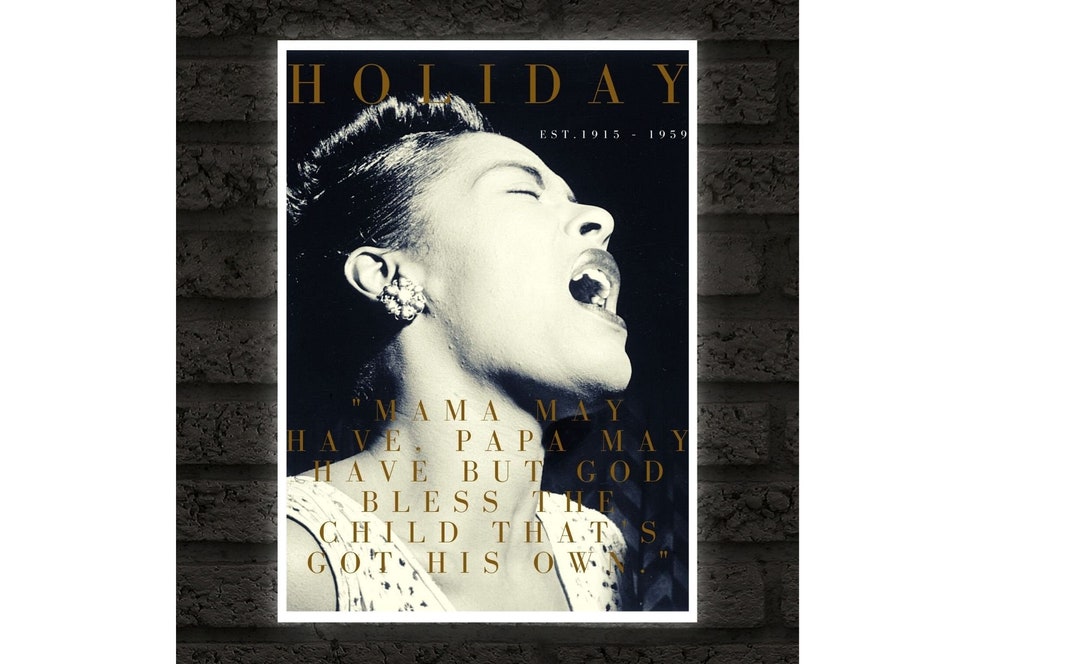 Custom Billie Holiday Poster, Digital Print, Music Memorabilia, Custom ...