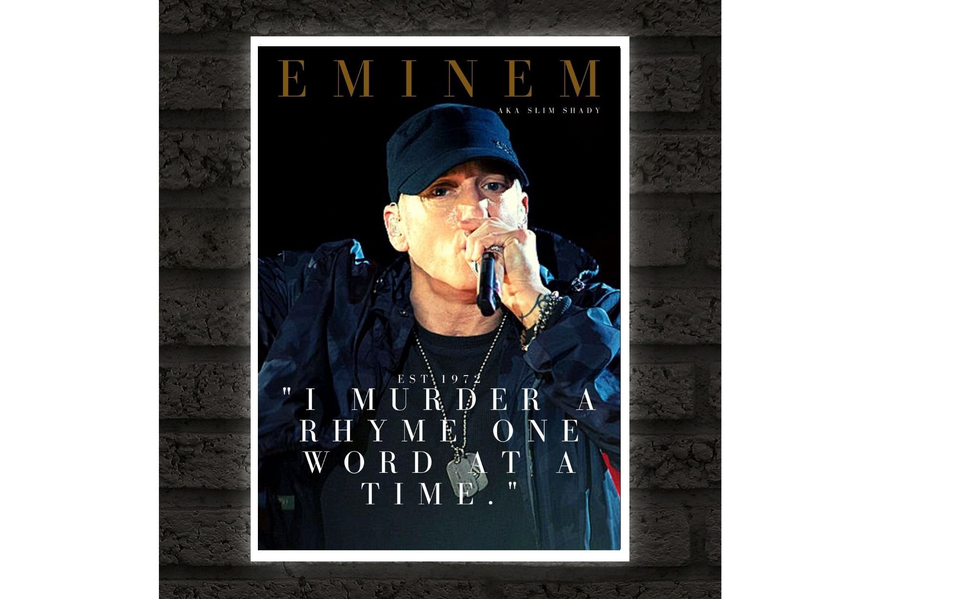 Custom Eminem Printable, Eminem Poster , Digital Art , Music Art Poster ...