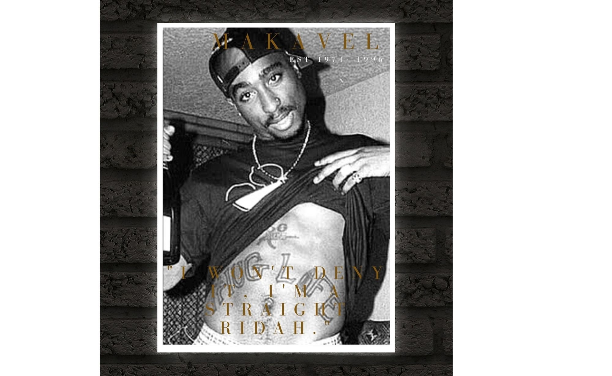 Custom Art Printable, Digital Wall Art, Tupac Makaveli Poster, Home ...
