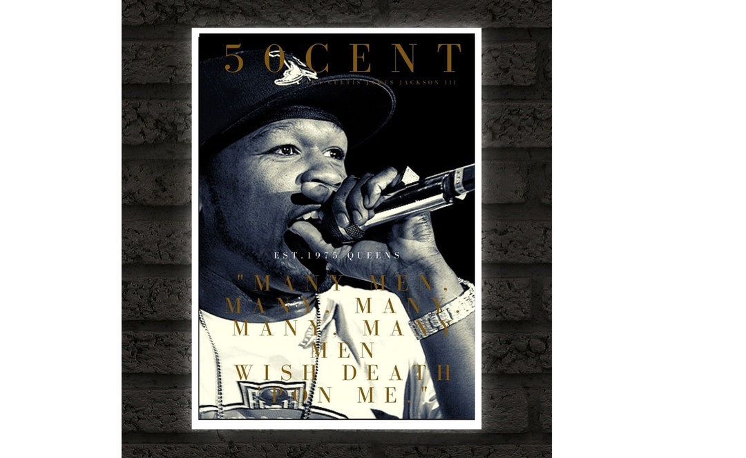 Custom 50 Cent Print A4 Size Digital Download Digital Art - Etsy