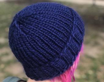 Knitting Pattern: Basic Knit Beanie Hat in All Sizes (printable PDF Download) - Etsy
