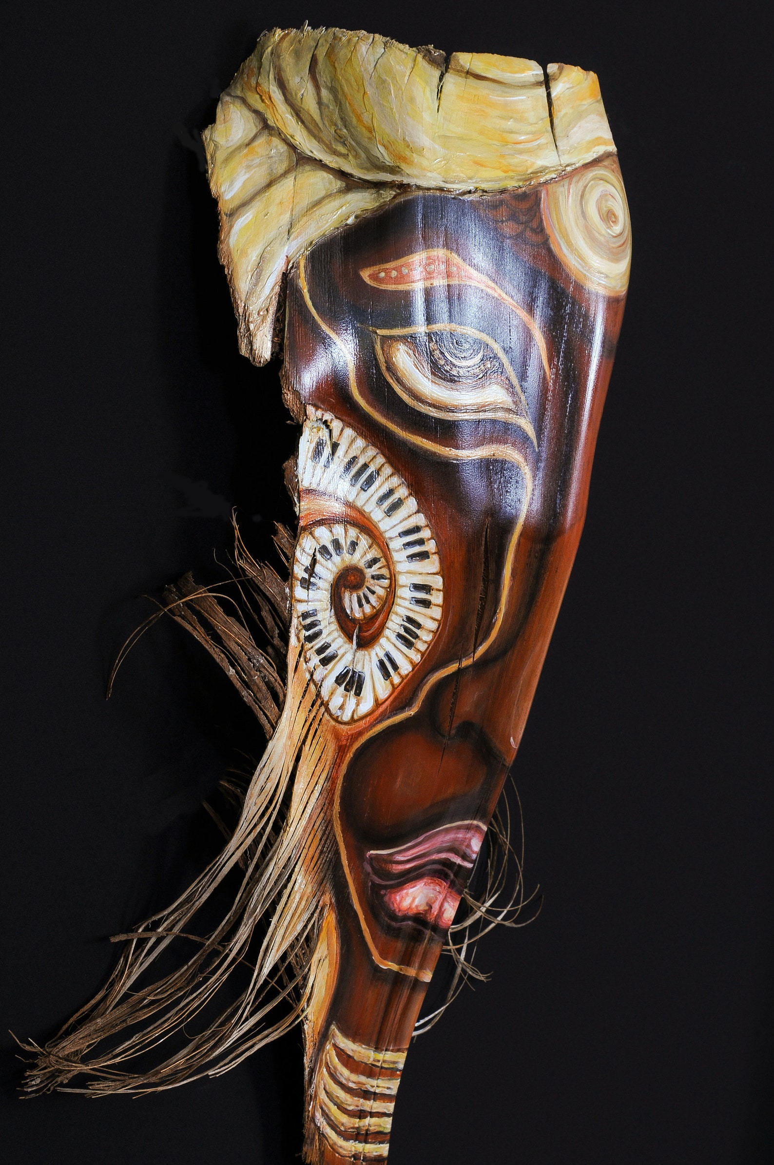 Unique, and Original, Mixed Media, Wall Art Palm Frond Mask - Etsy