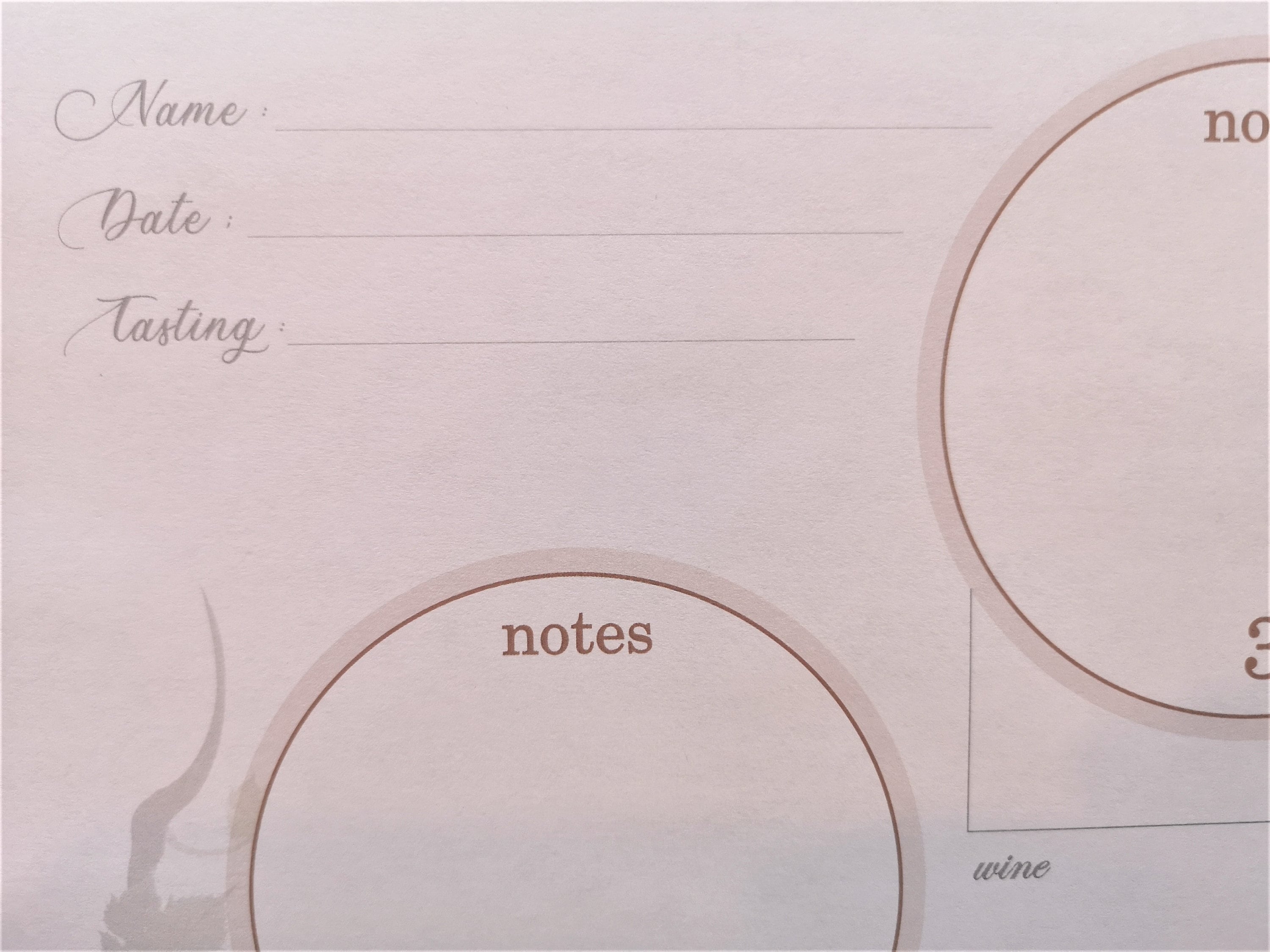 Wine Tasting Mat for 6 Glasses - Classic Style (IMMEDIATE DOWNLOAD) - Etsy