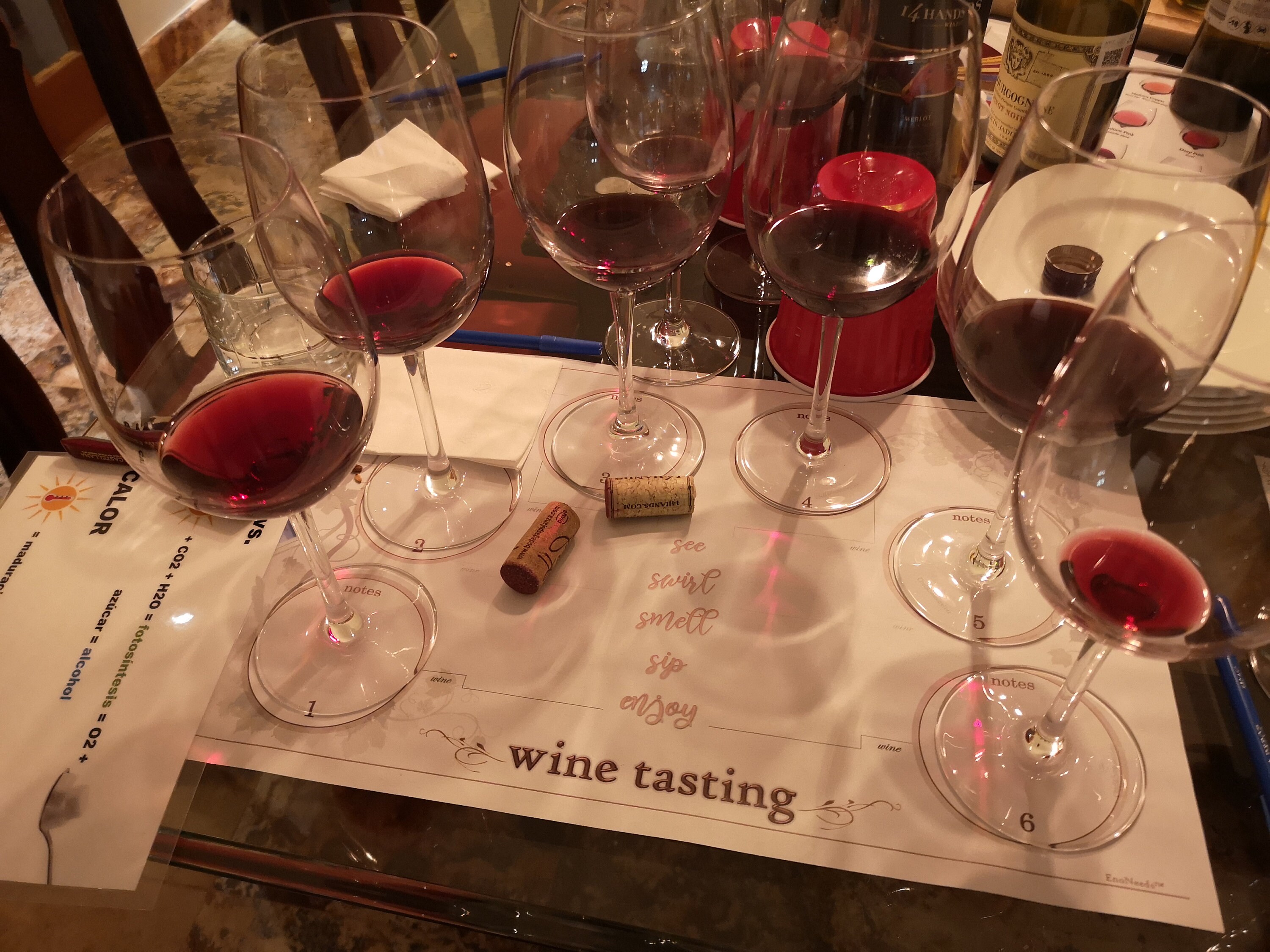 Wine Tasting Mat for 5 Glasses - Classic Style (IMMEDIATE DOWNLOAD) - Etsy