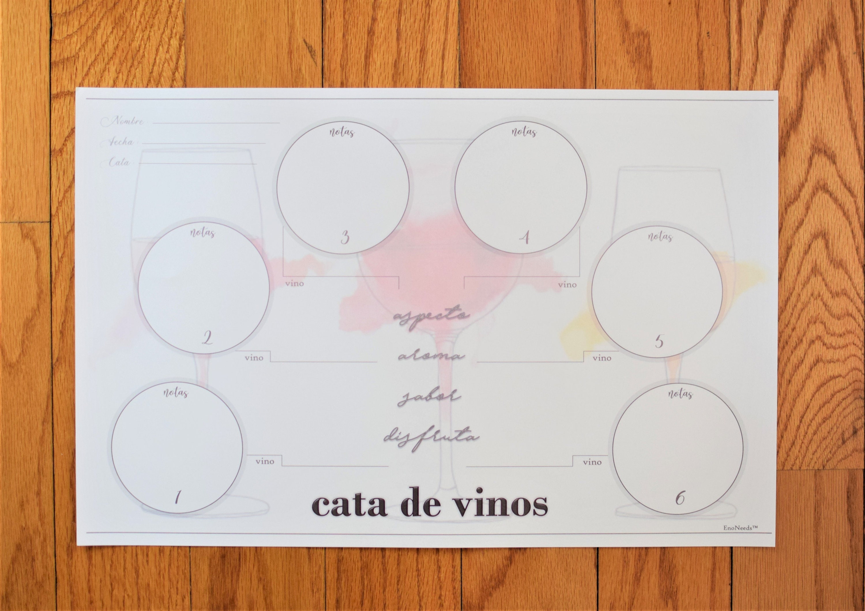 Cata de Vinos Individual Desechable para 6 copas ESTILO | Etsy