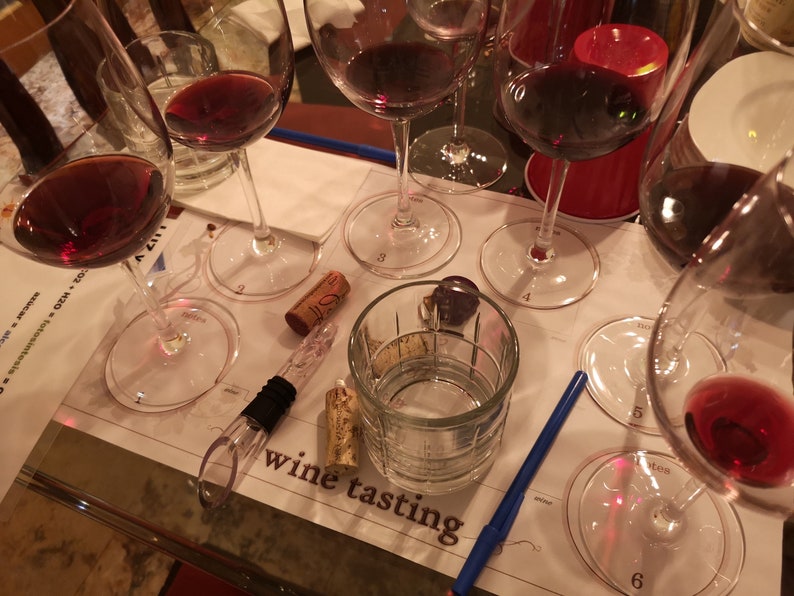 Wine Tasting Mat for 6 Glasses - Classic Style (IMMEDIATE DOWNLOAD) - Etsy