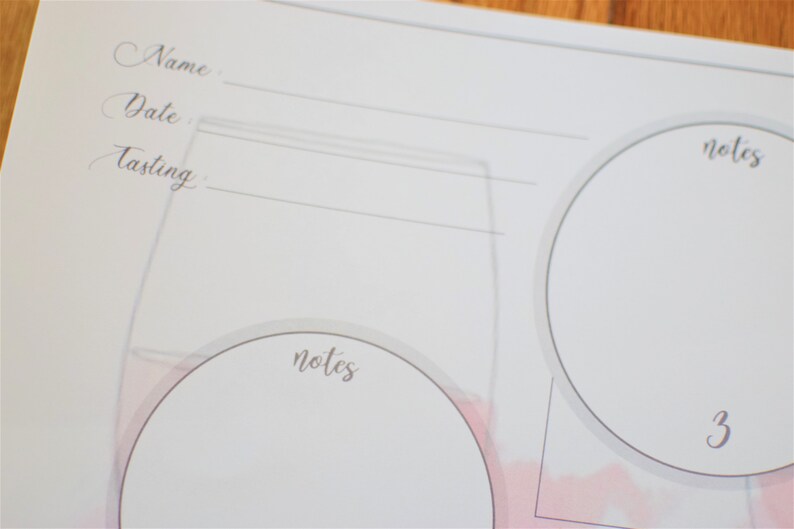 Wine Tasting Mat for 6 Glasses - MODERN Style (IMMEDIATE DOWNLOAD) - Etsy