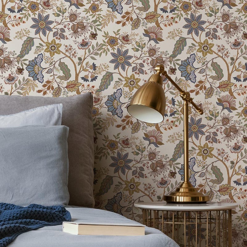 Wallpaper Floral Earthy - Etsy